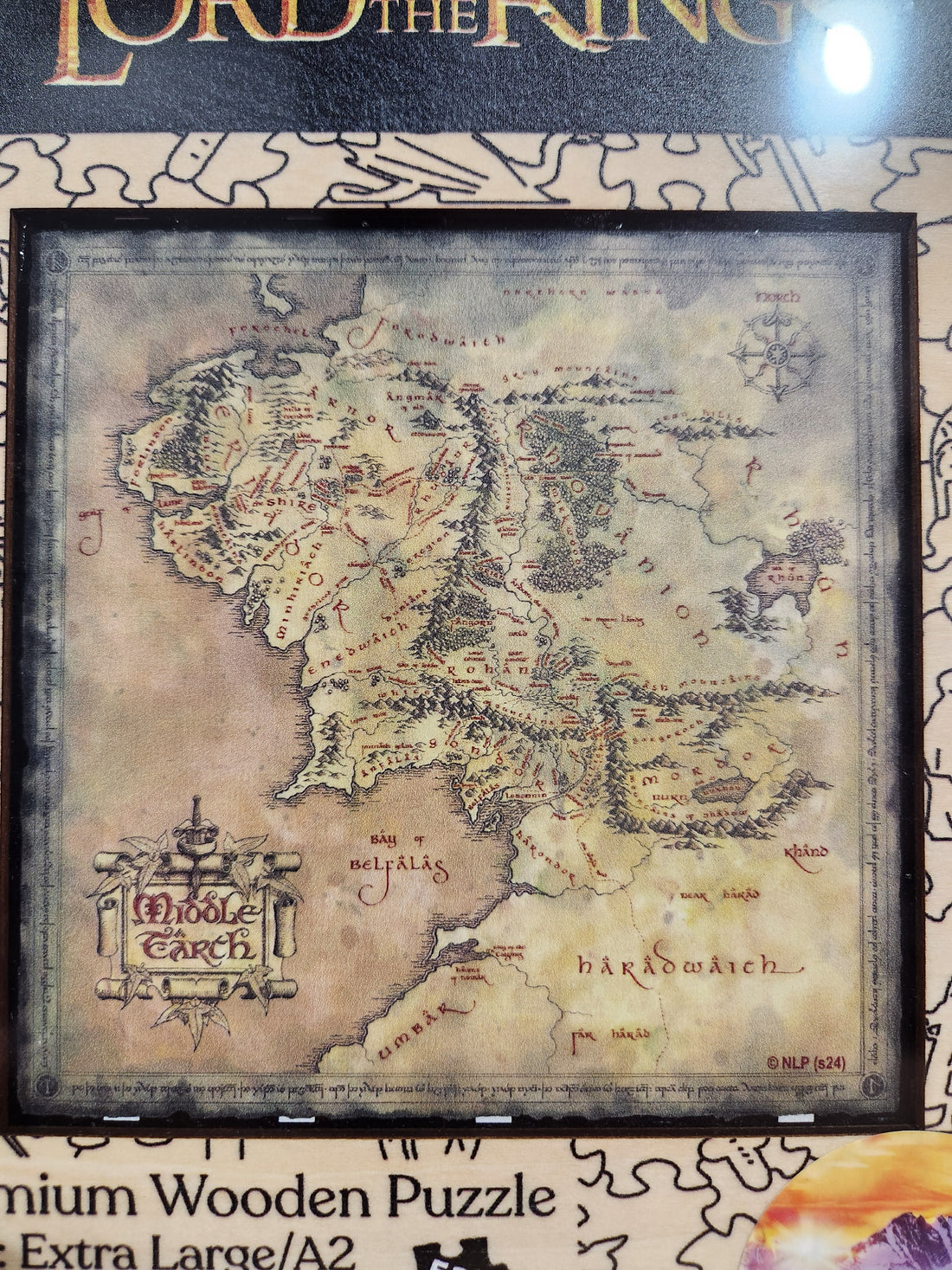 LOTR Wooden "Map of Middle Earth" jigsaw puzzle – Dead Tree Dreams